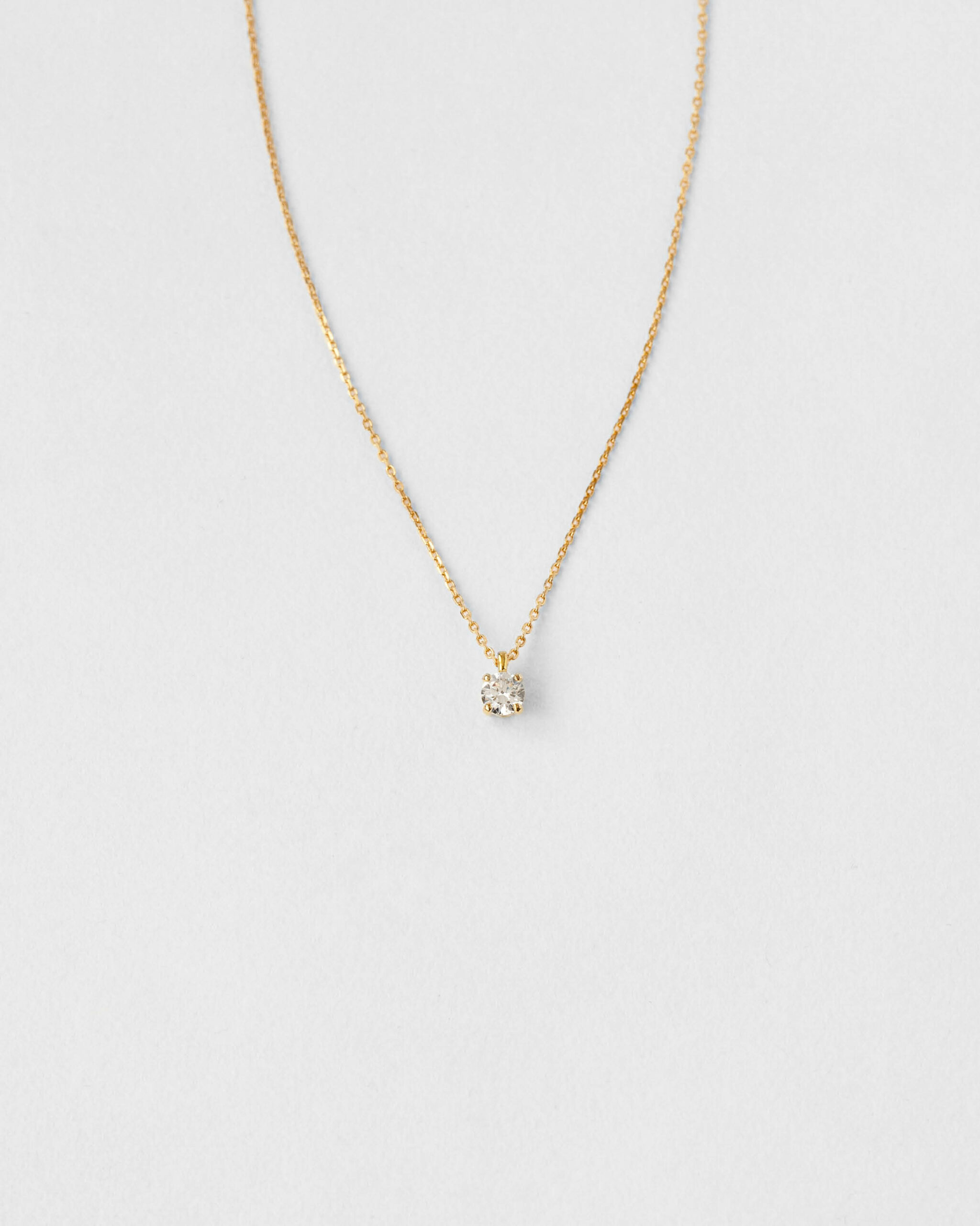 Classic Four Prong Diamond Necklace - Lovelei